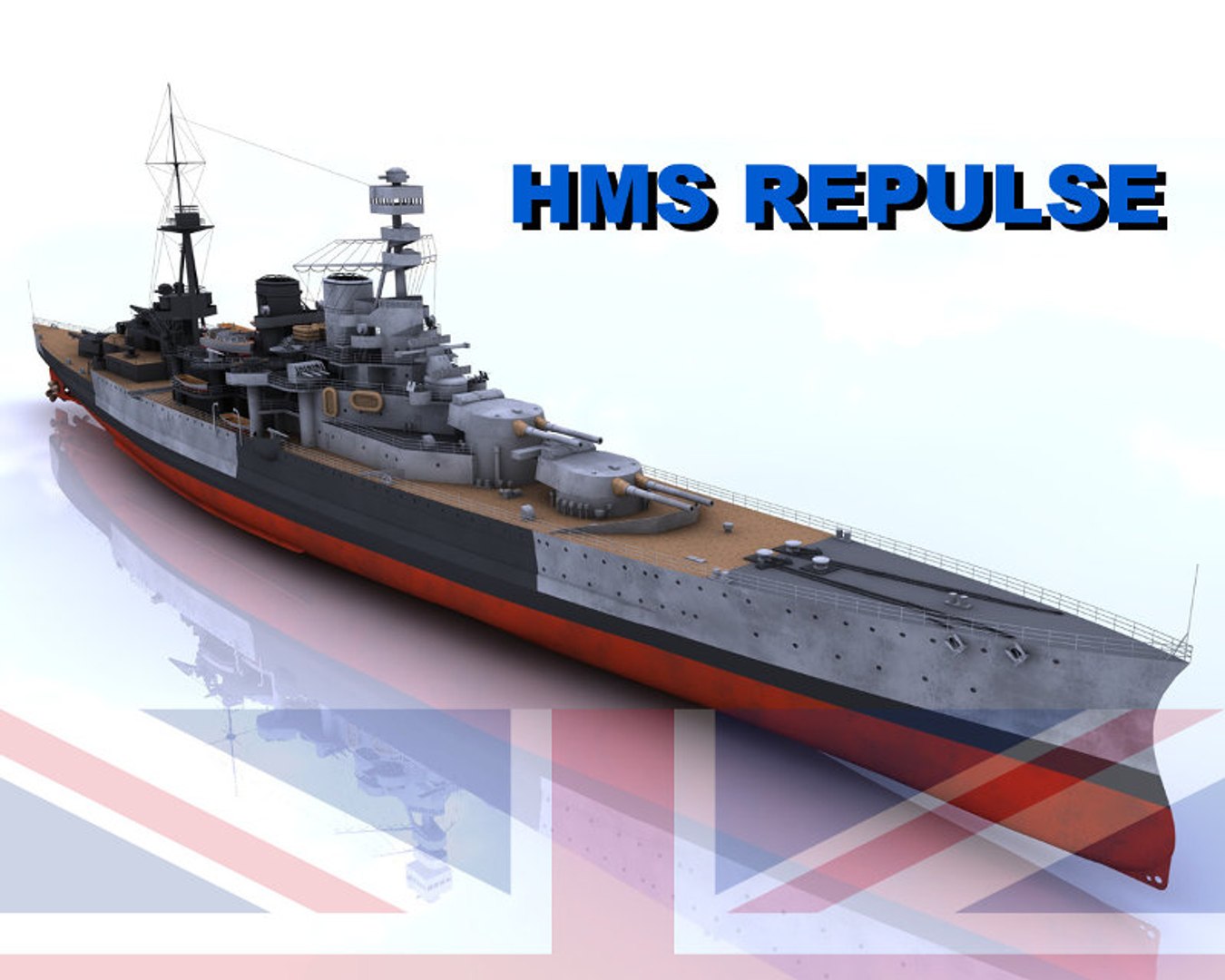 Navy Battle Ship 3d Model