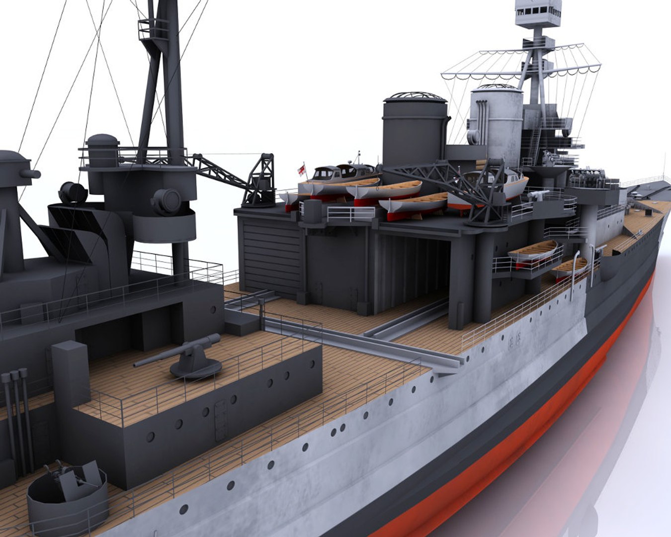 Navy Battle Ship 3d Model