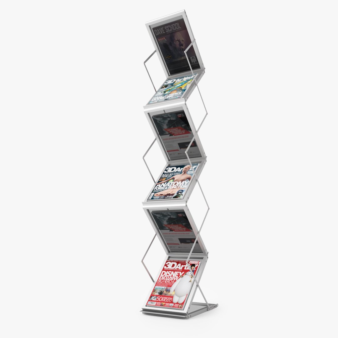 Folding Brochure Stand 3d Max