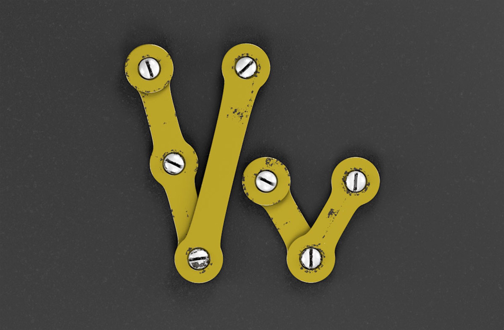 Uvw Rusty Metal Alphabet Letters 3D Model - TurboSquid 1454088