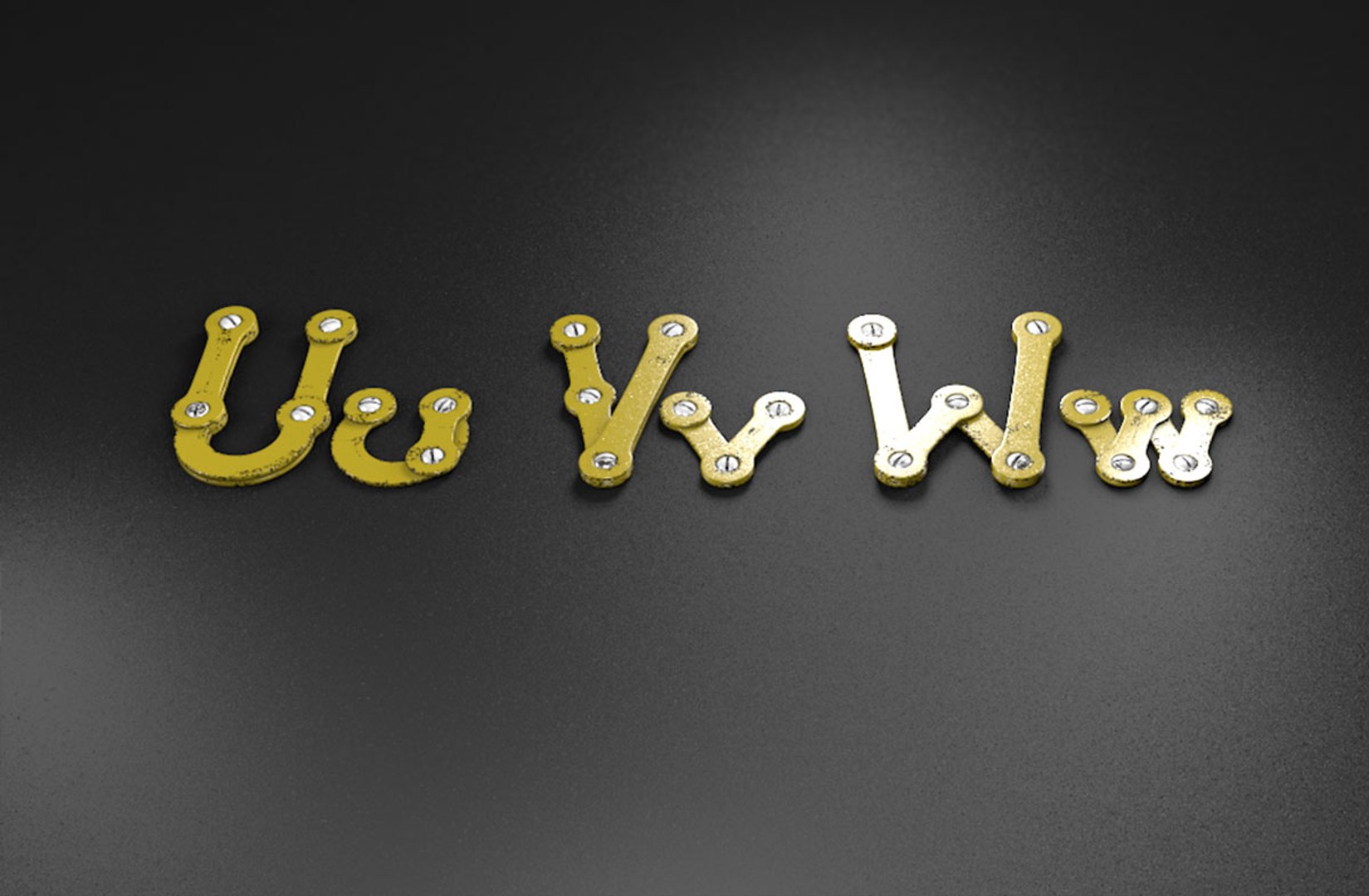 Uvw Rusty Metal Alphabet Letters 3D Model - TurboSquid 1454088