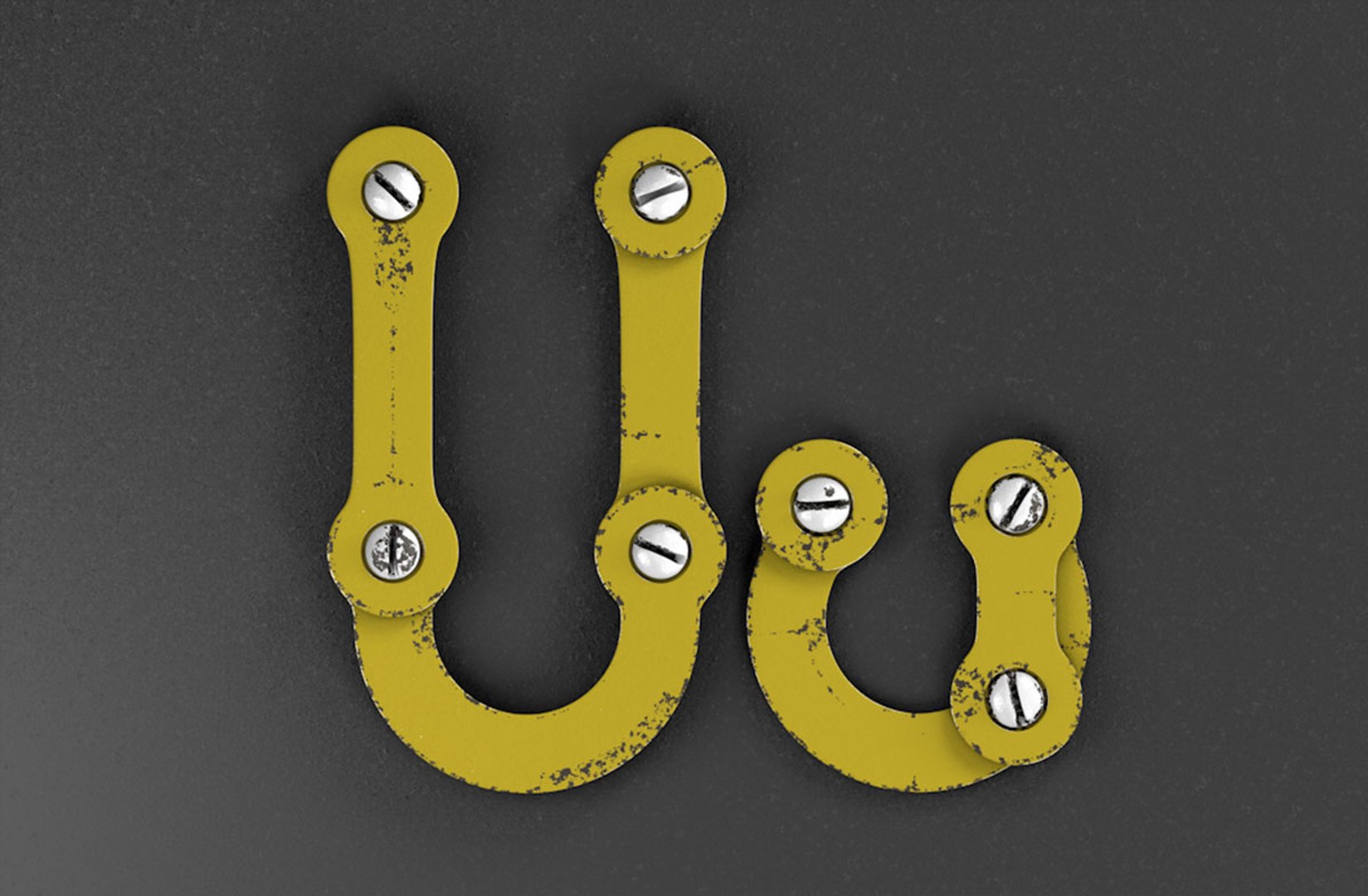 Uvw Rusty Metal Alphabet Letters 3D Model - TurboSquid 1454088