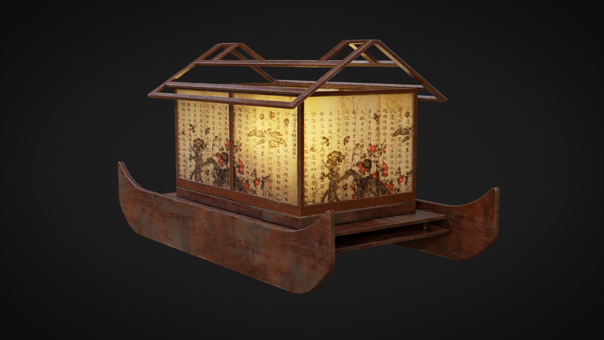 3D Lantern Boat - TurboSquid 2067236