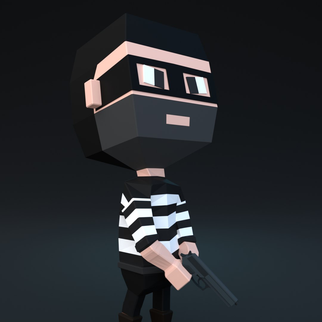 Low Poly Rigged Animated Theif 3D Model 3D Model - TurboSquid 1948290