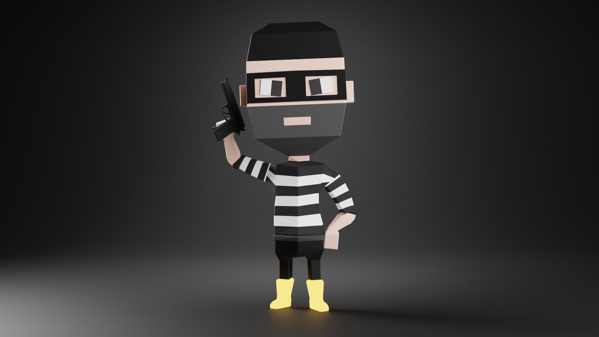 Low Poly Rigged Animated Theif 3D Model 3D Model - TurboSquid 1948290