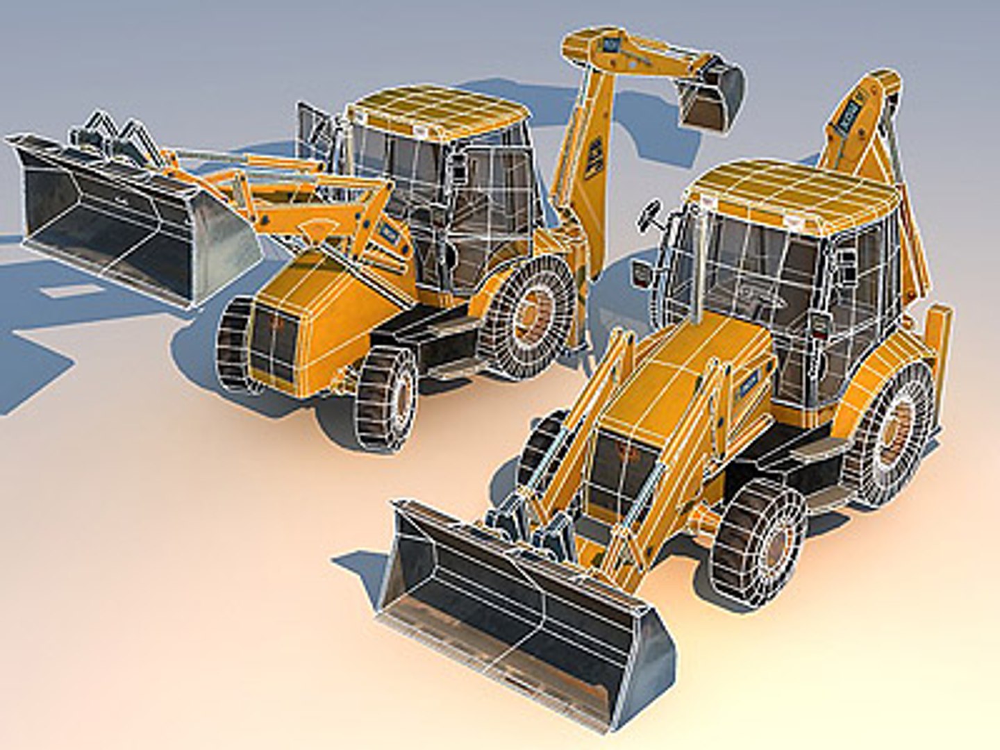 Backhoe Loader 3d Model