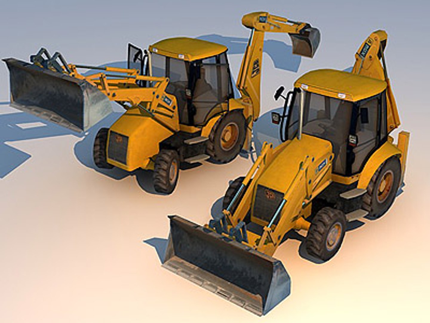 Backhoe Loader 3d Model