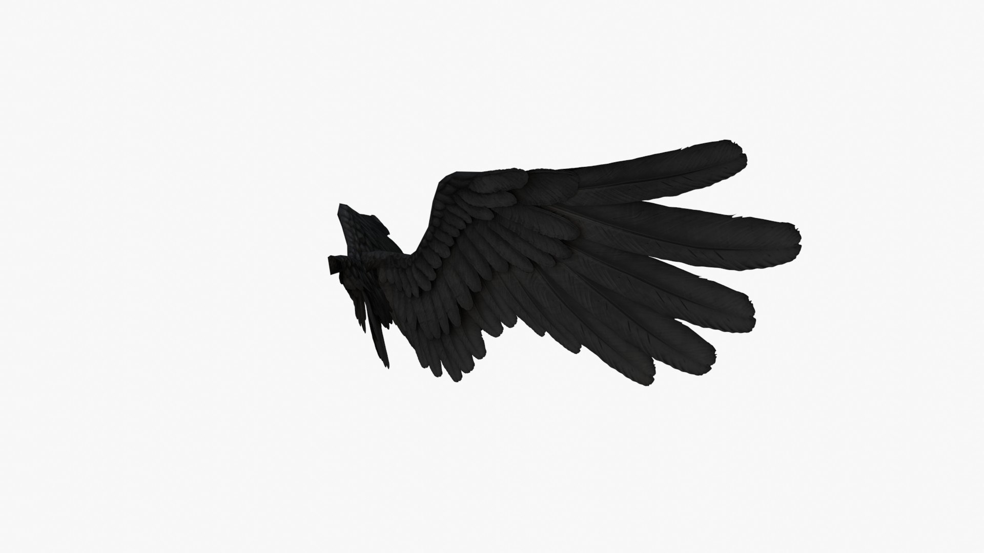 Angel Wings Black - Low Poly 3D Model - TurboSquid 1769621