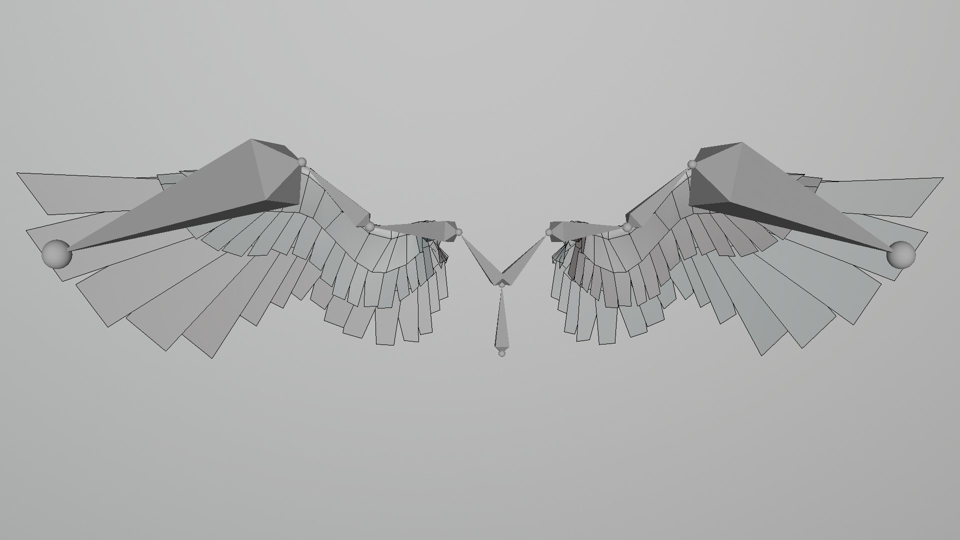 Angel Wings Black - Low Poly 3D Model - TurboSquid 1769621