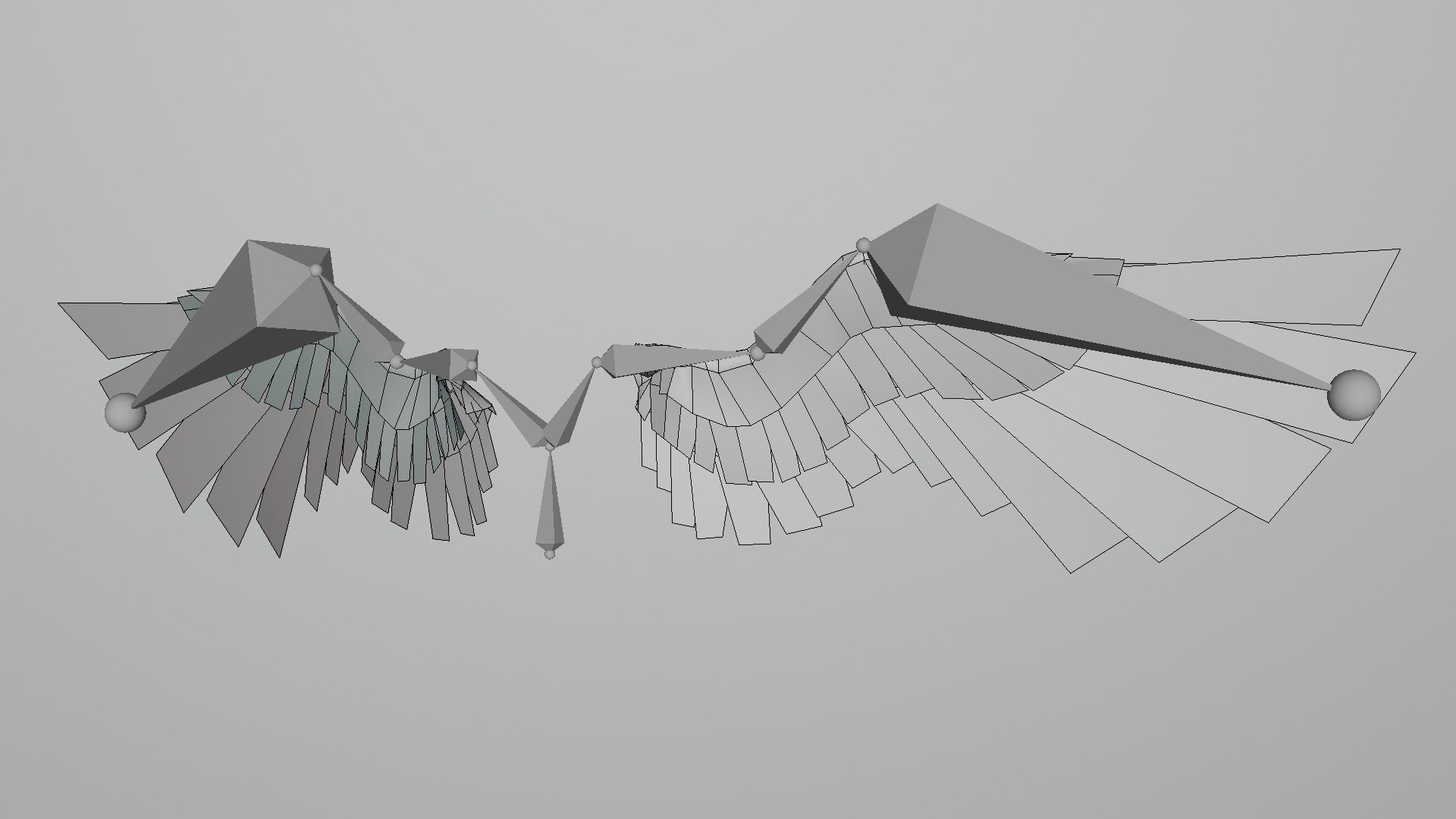 Angel Wings Black - Low Poly 3D Model - TurboSquid 1769621