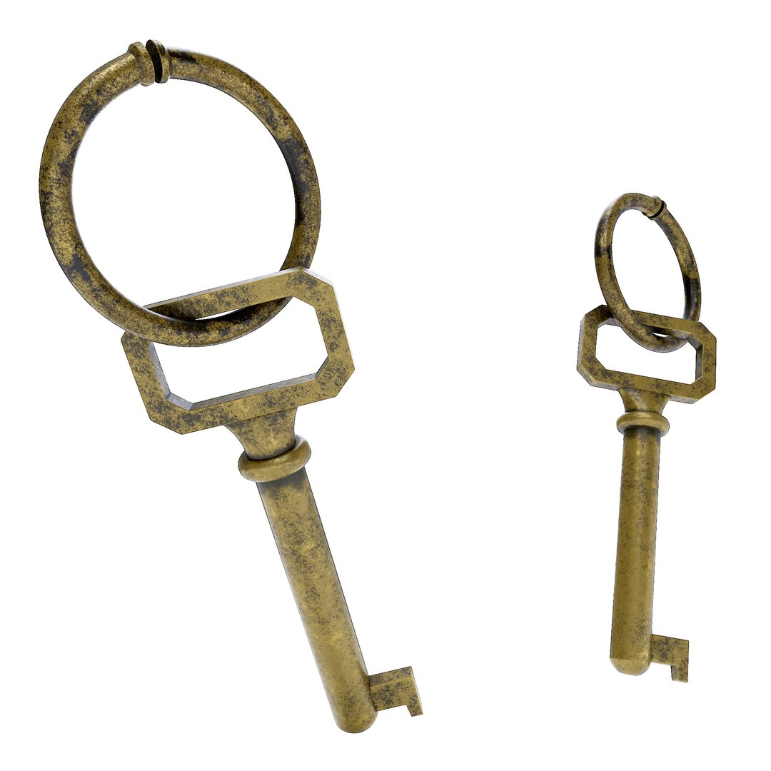 modelo 3d Antique brass key 3D model - TurboSquid 1976272