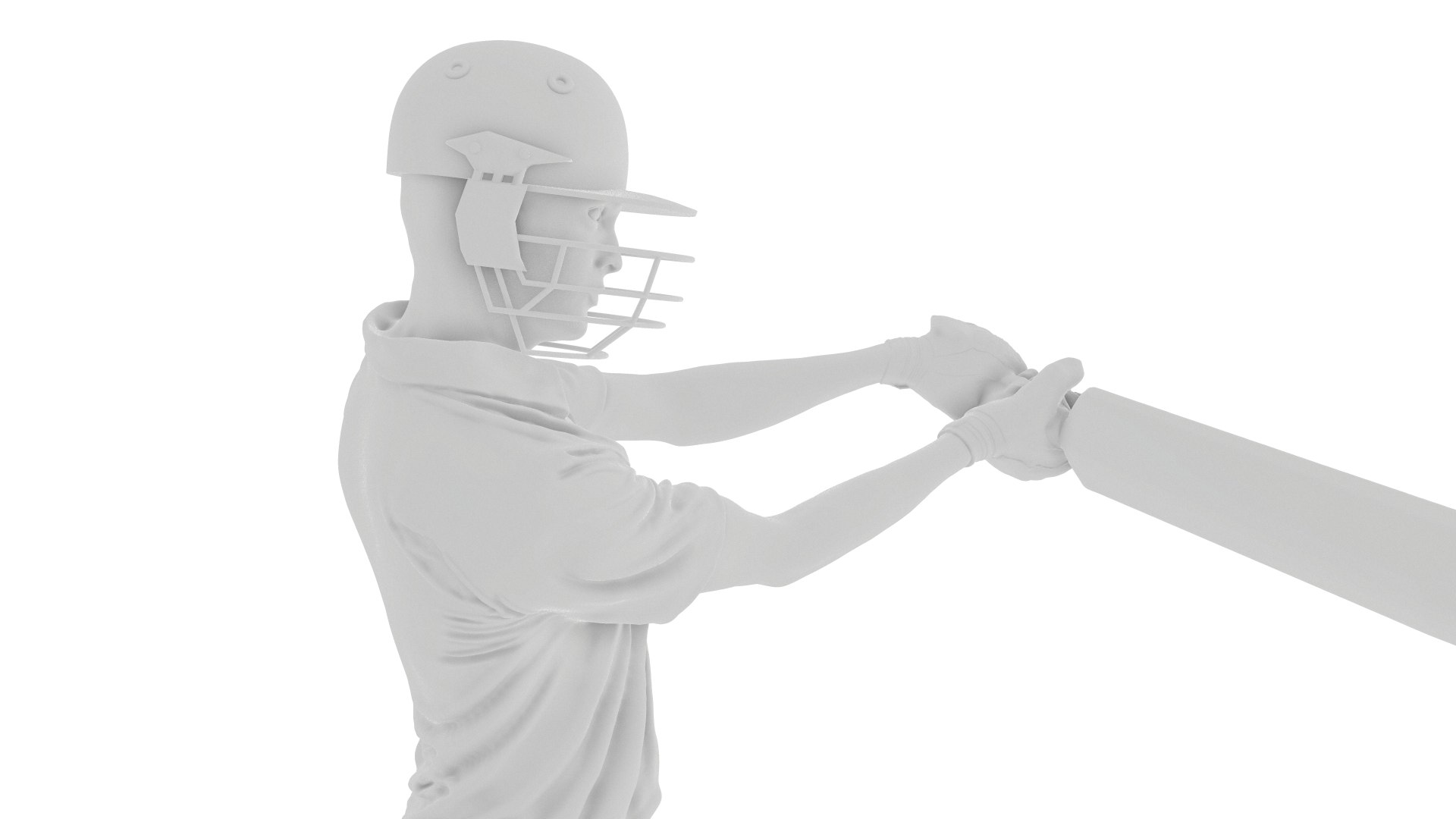 3D Cricketer Batsman Hitting Six - TurboSquid 2104174