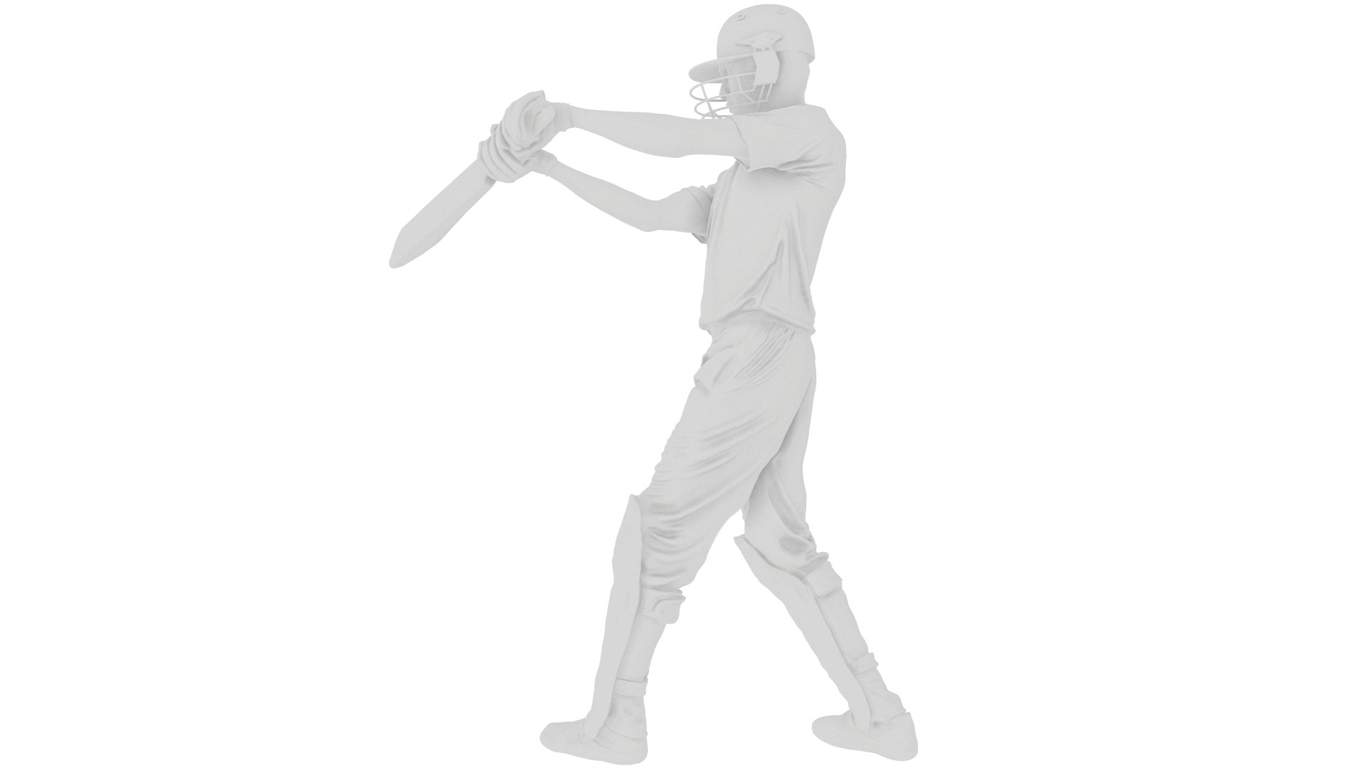 3D Cricketer Batsman Hitting Six - TurboSquid 2104174