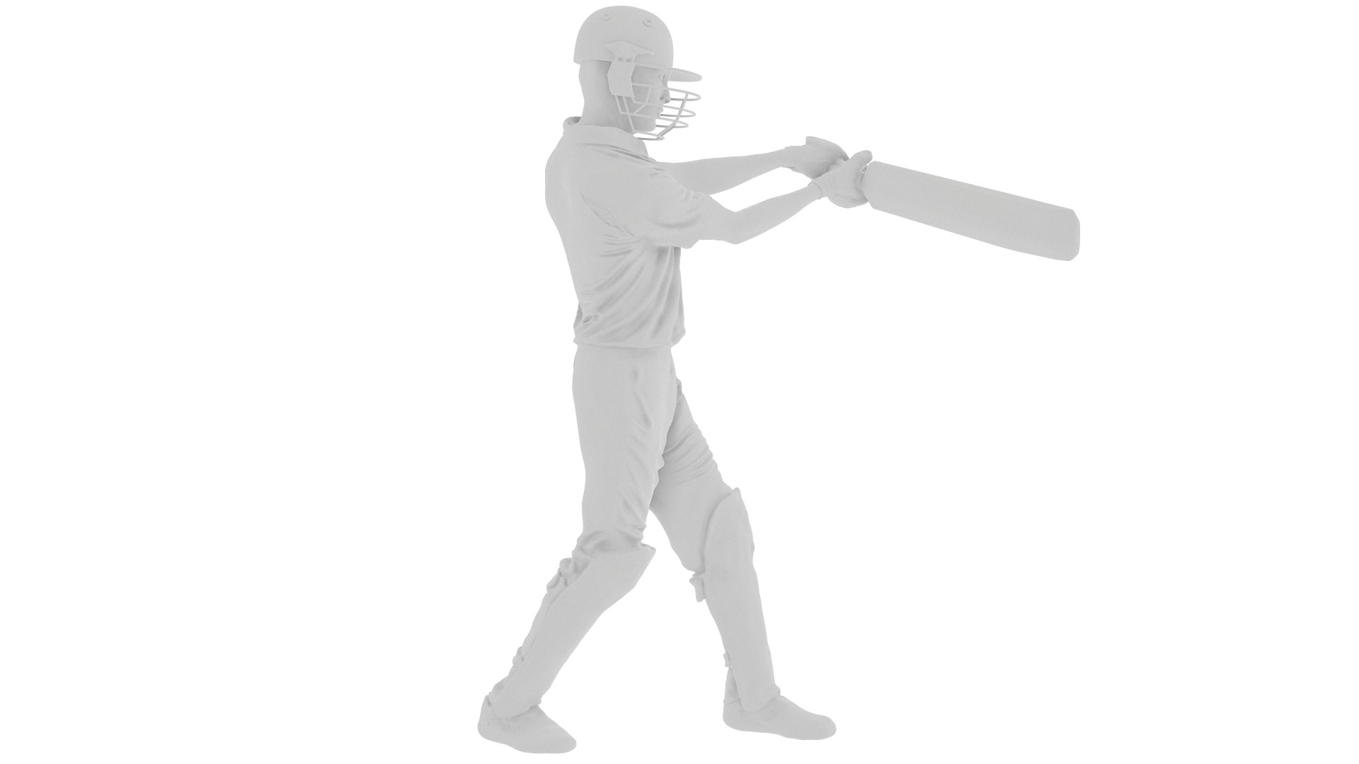 3D Cricketer Batsman Hitting Six - TurboSquid 2104174