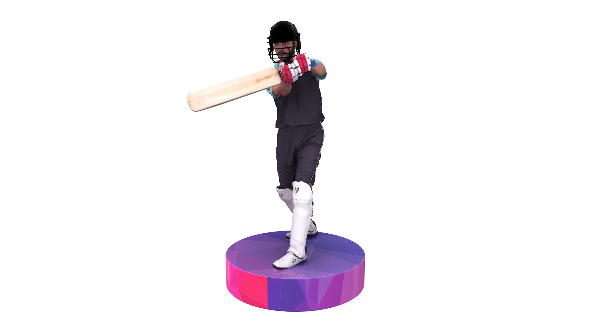3D Cricketer Batsman Hitting Six - TurboSquid 2104174