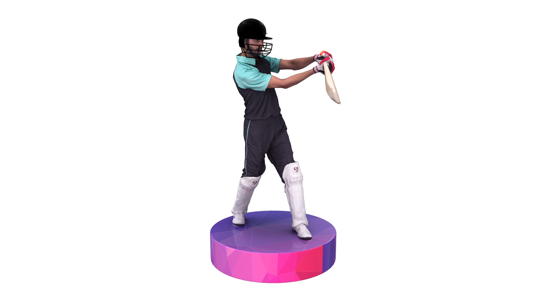 3D Cricketer Batsman Hitting Six - TurboSquid 2104174