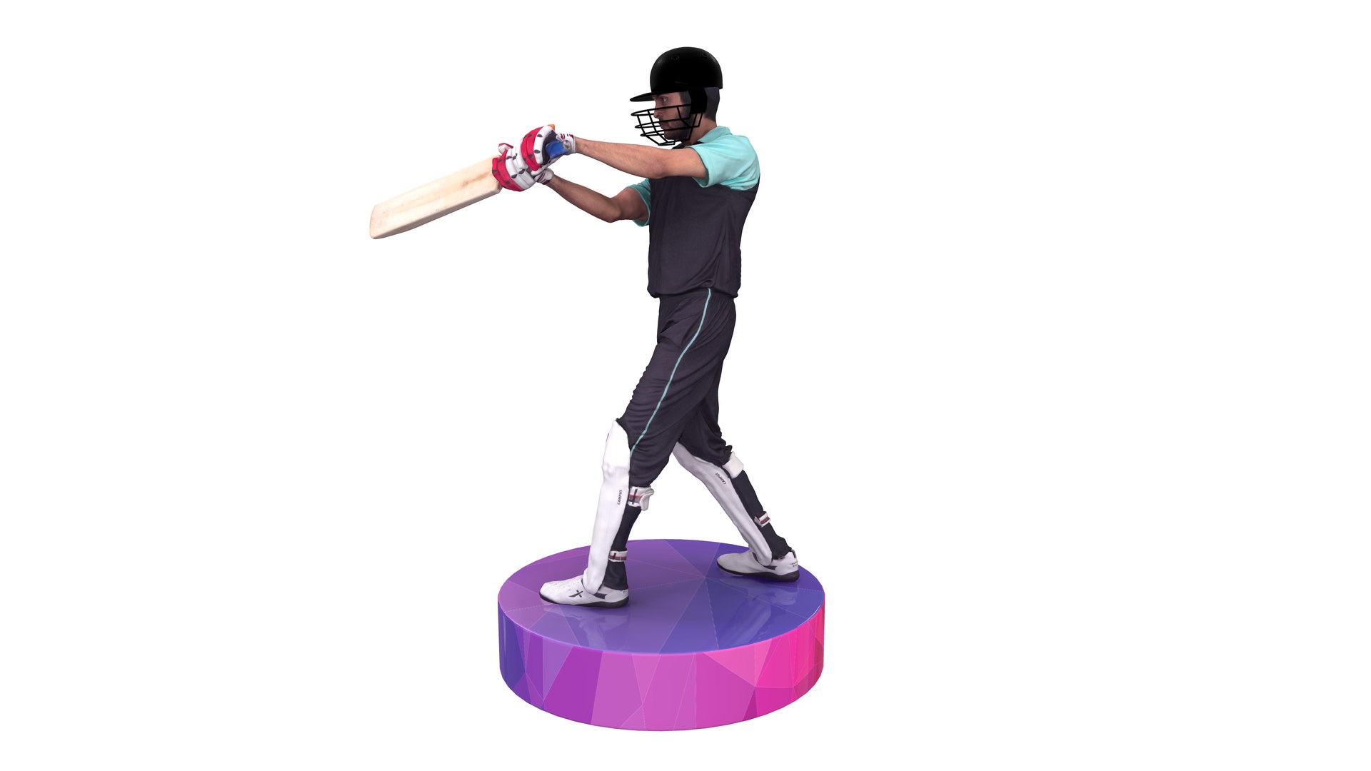 3D Cricketer Batsman Hitting Six - TurboSquid 2104174