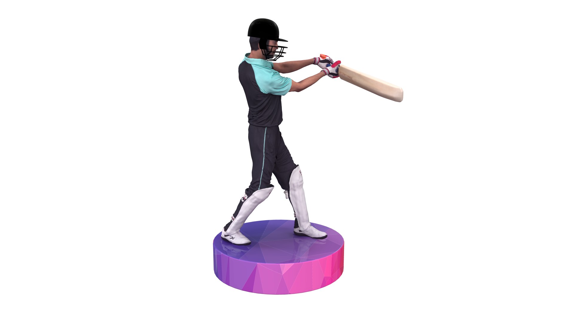 3D Cricketer Batsman Hitting Six - TurboSquid 2104174