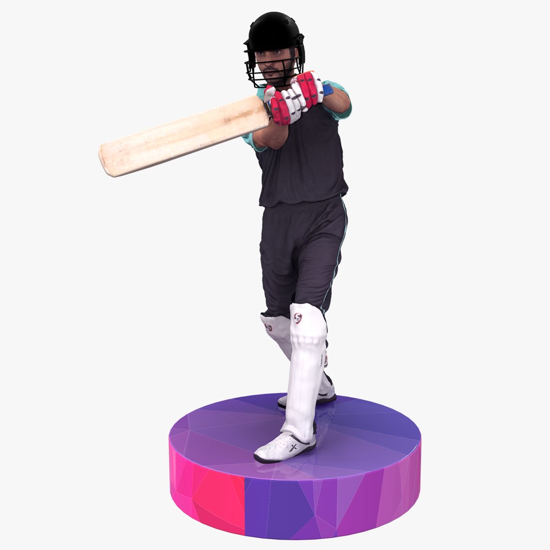 3D Cricketer Batsman Hitting Six - TurboSquid 2104174
