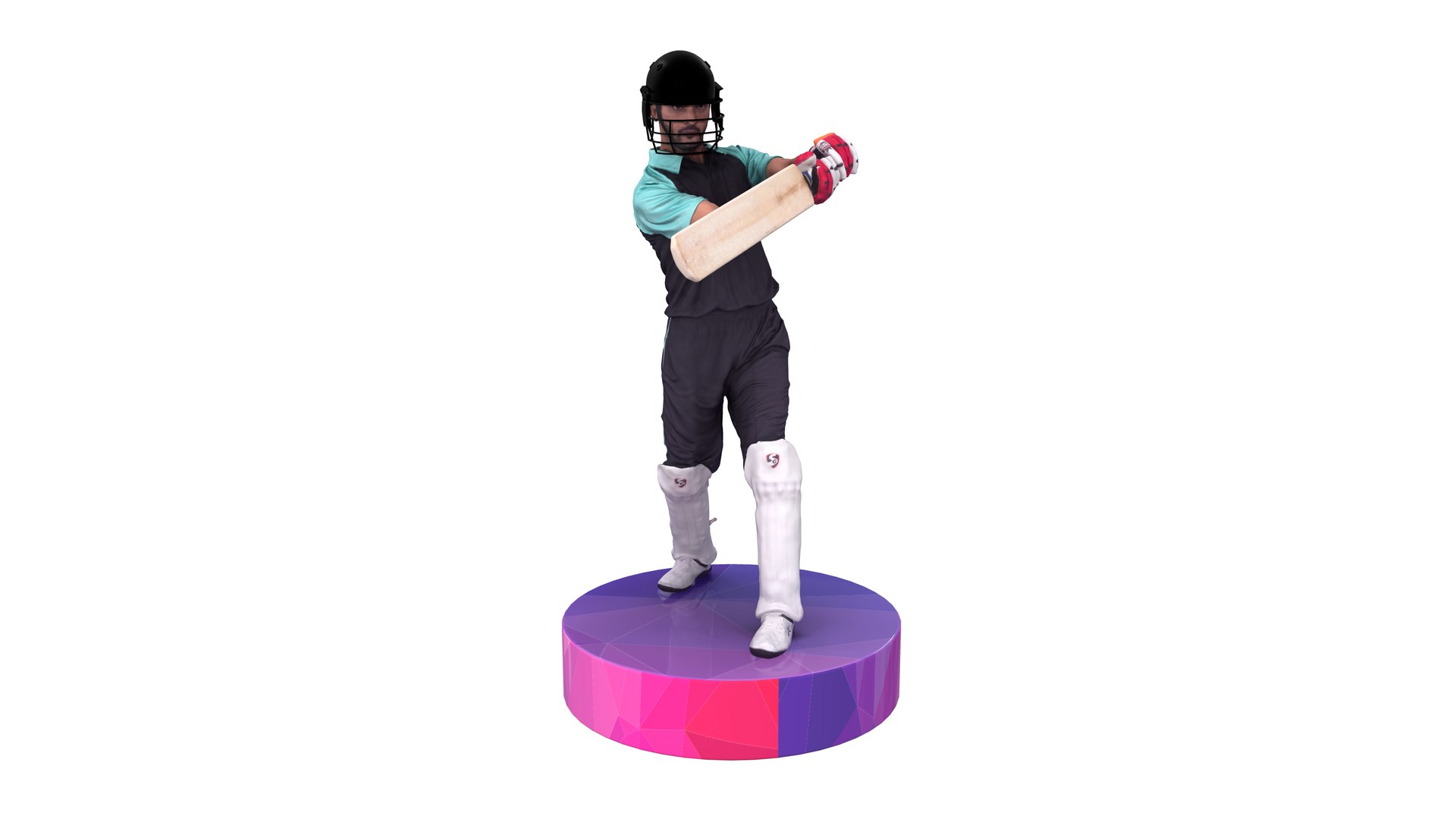 3D Cricketer Batsman Hitting Six - TurboSquid 2104174