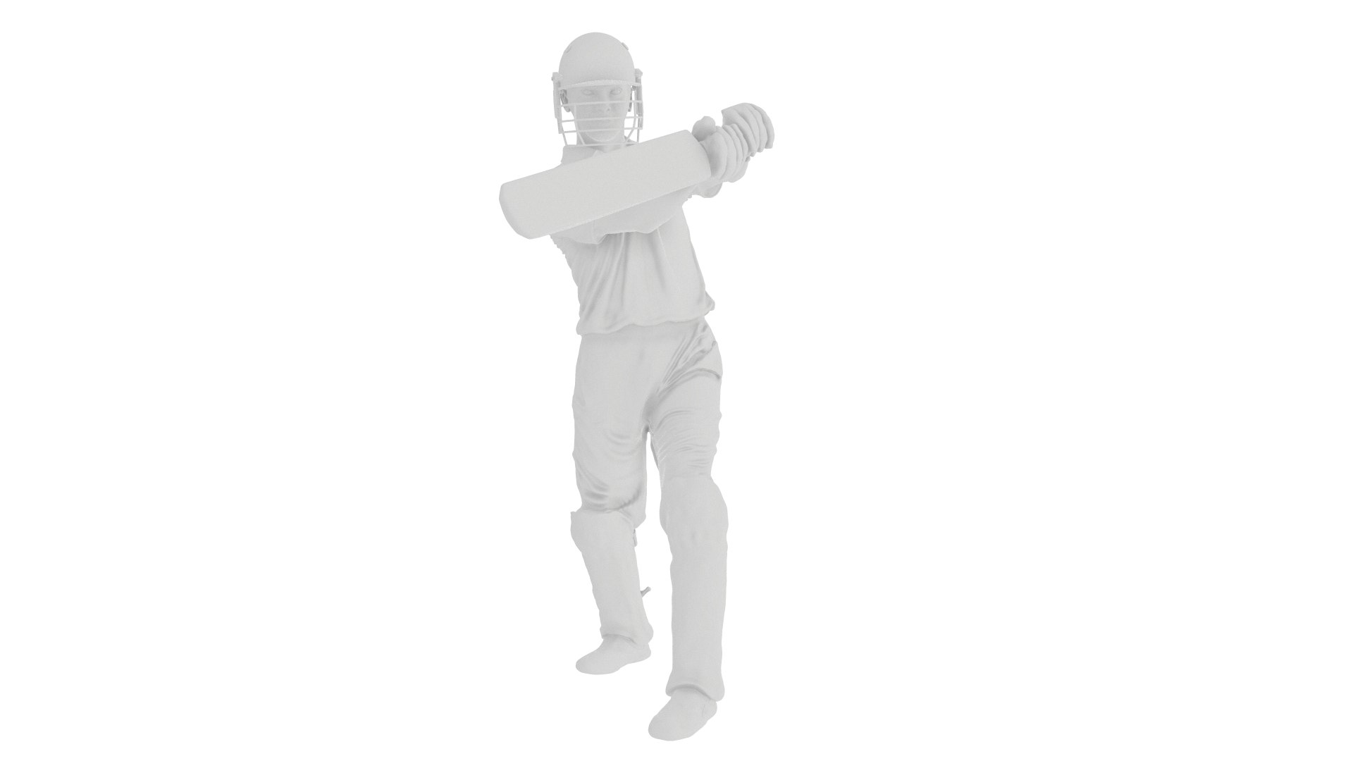 3D Cricketer Batsman Hitting Six - TurboSquid 2104174