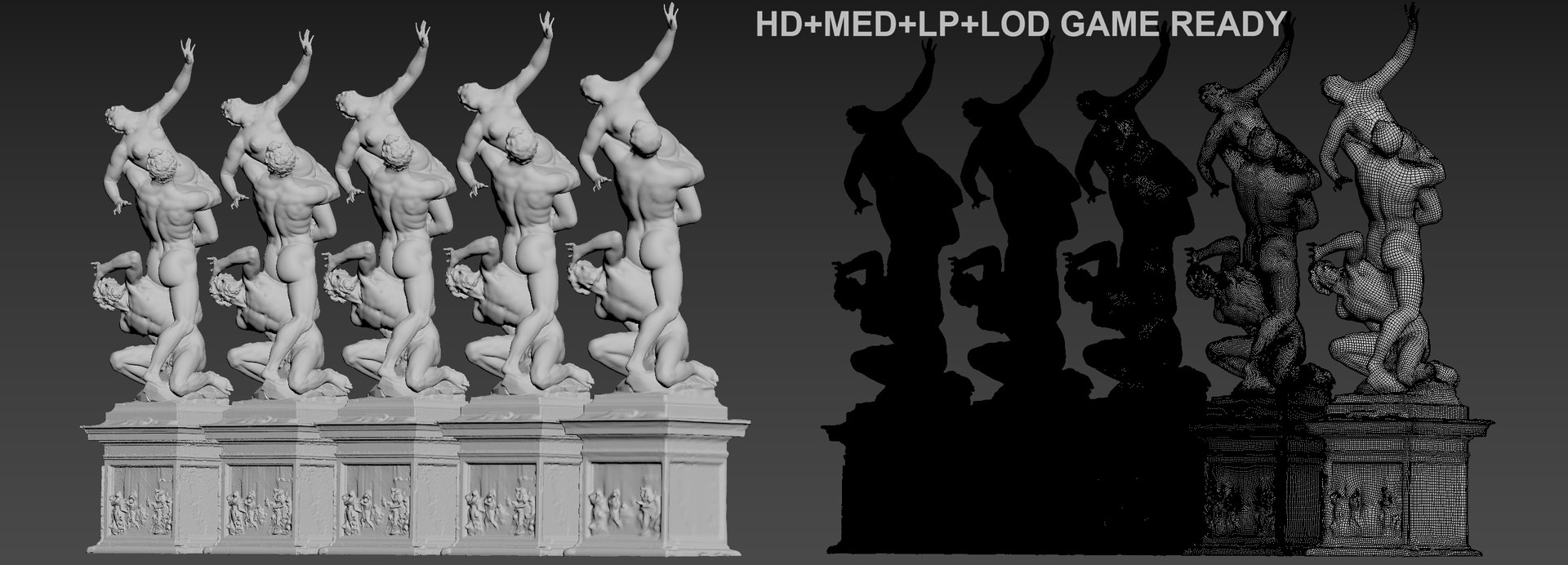 Statue Pack 3 3D Model - TurboSquid 1771297