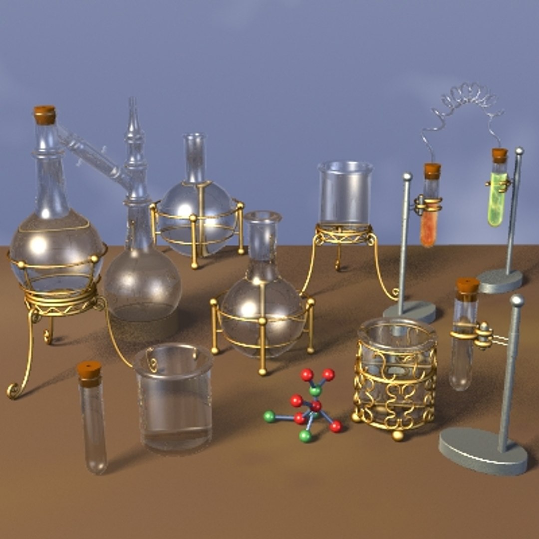 Victorian Lab Equipment 3d Model