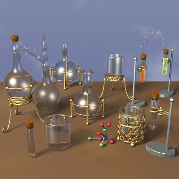 victorian lab equipment 3d model