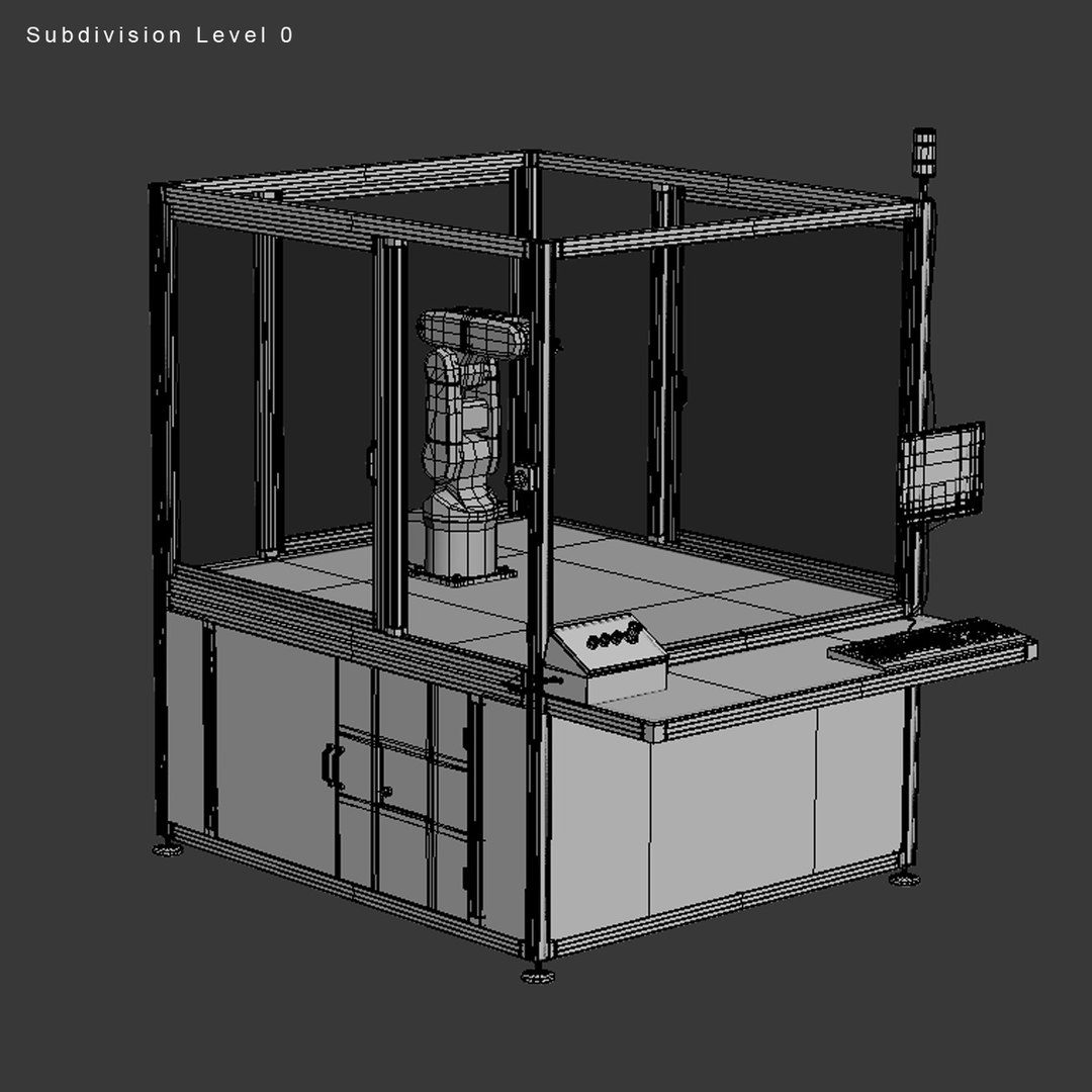 lab robot cell 3d model