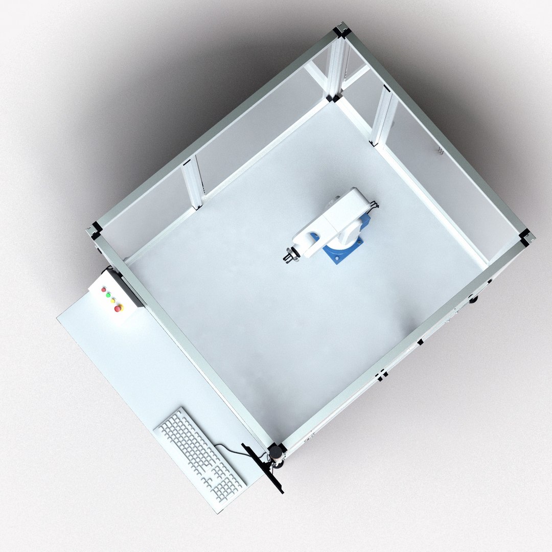 lab robot cell 3d model