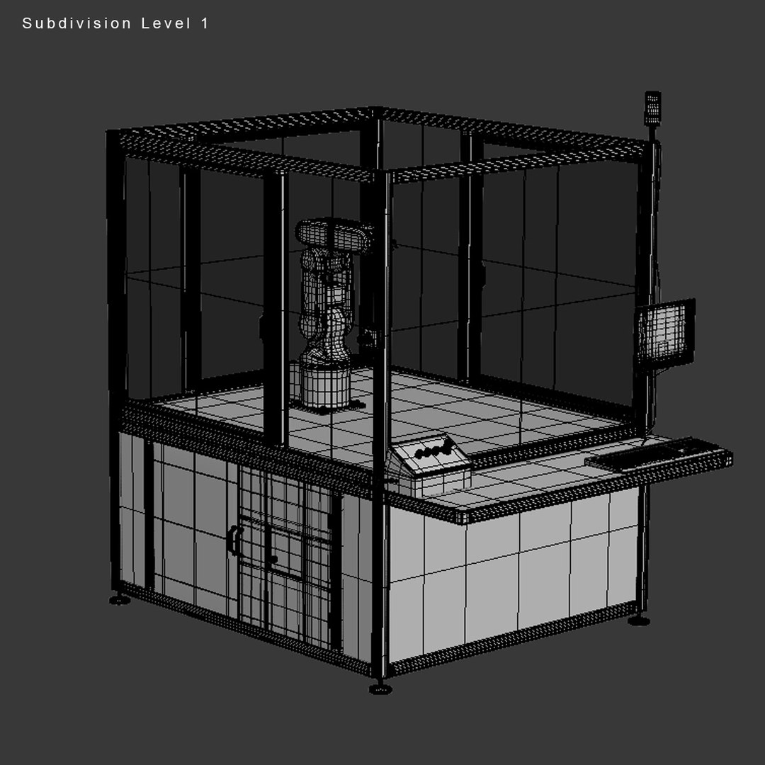 lab robot cell 3d model