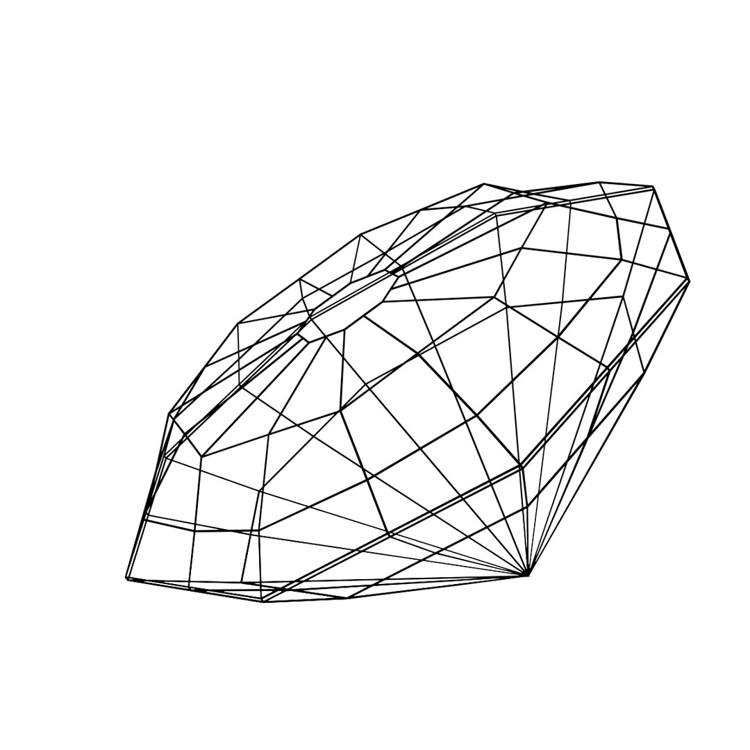 3d Model Simple Diamond