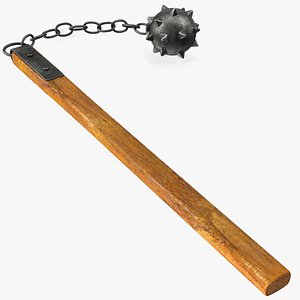 Long Spiked Flail 3d Model