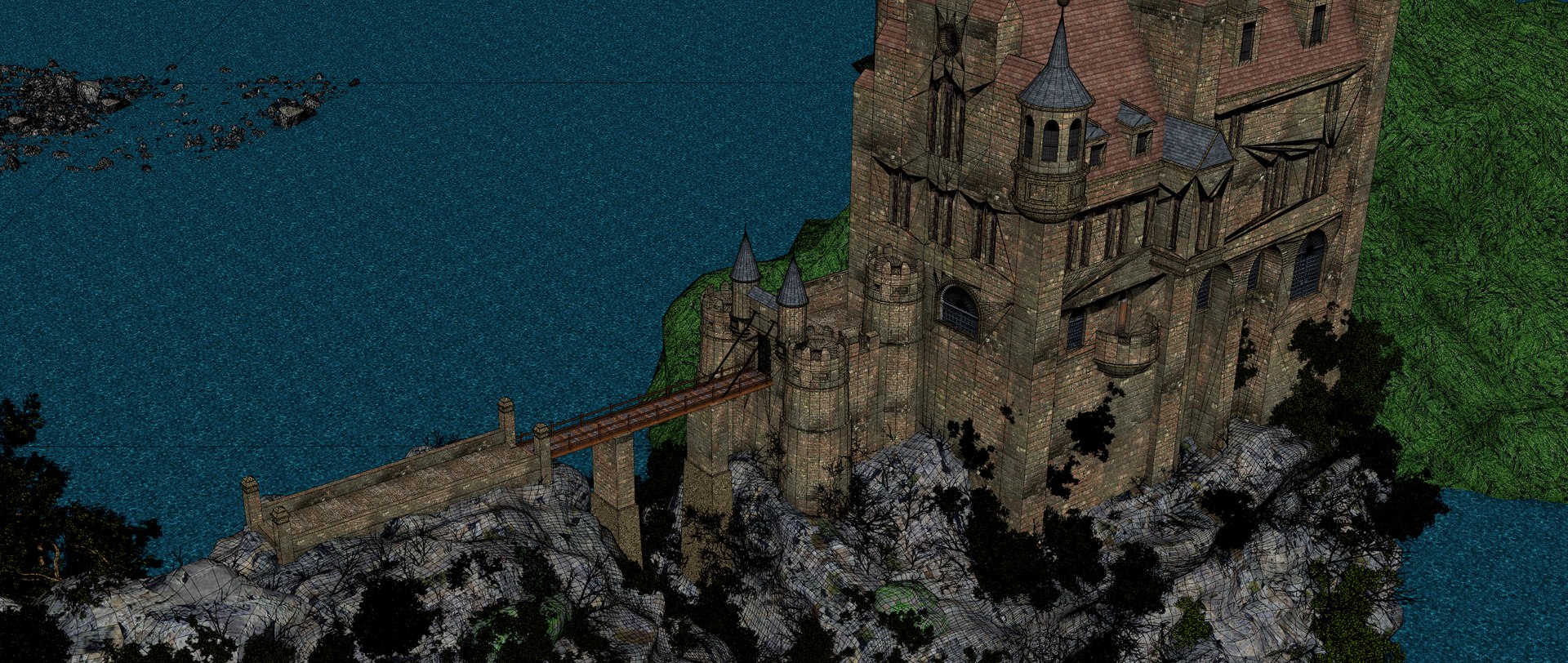 Lichtenstein Castle landscape 3D - TurboSquid 2168181