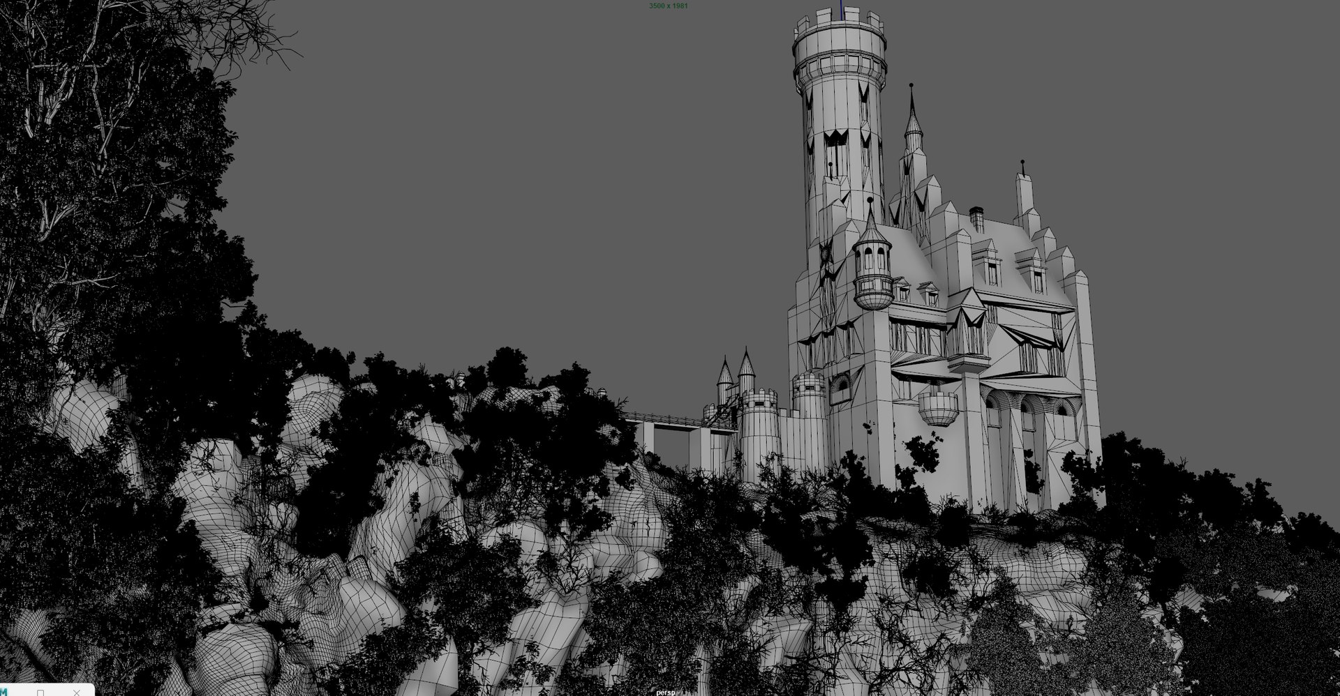 Lichtenstein Castle landscape 3D - TurboSquid 2168181