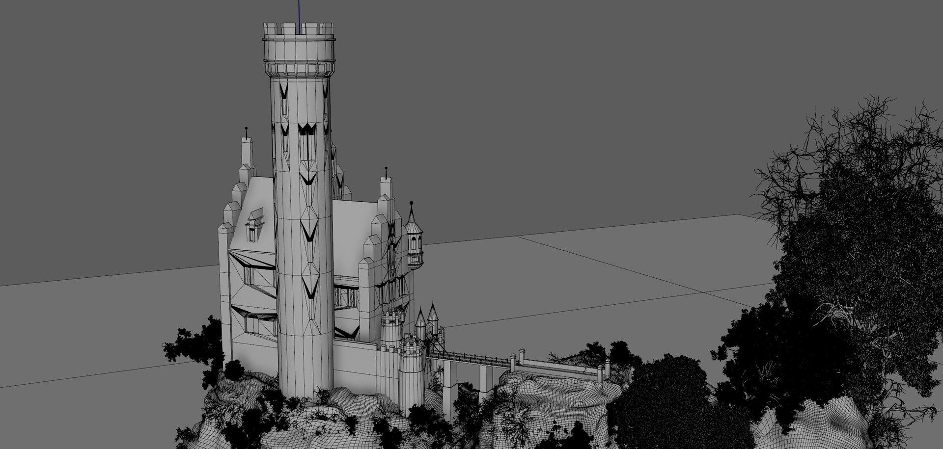 Lichtenstein Castle landscape 3D - TurboSquid 2168181