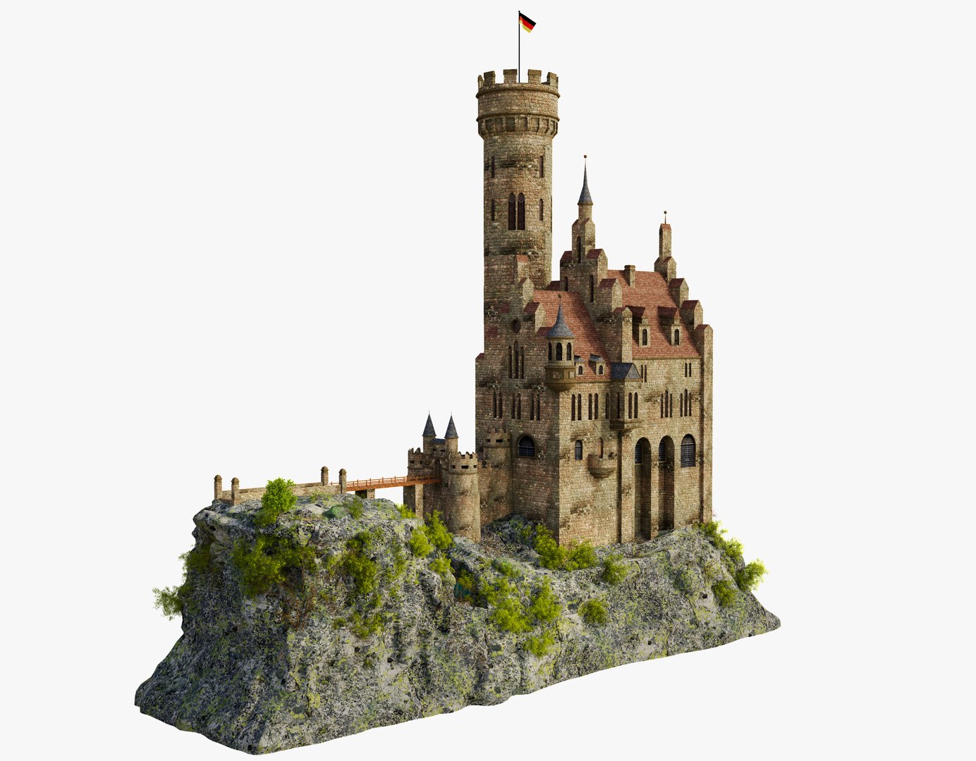 Lichtenstein Castle landscape 3D - TurboSquid 2168181