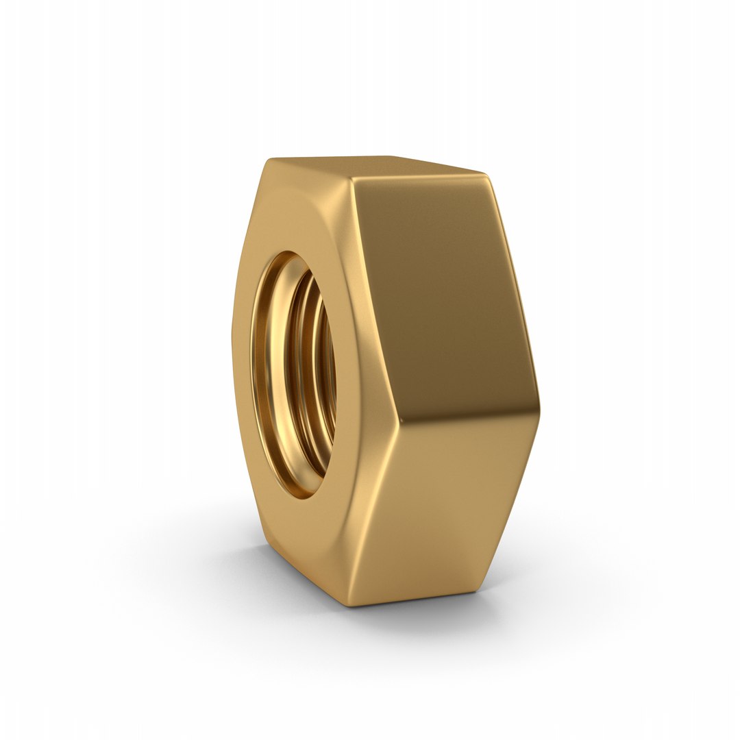 Gold Nut 3D - TurboSquid 2161604