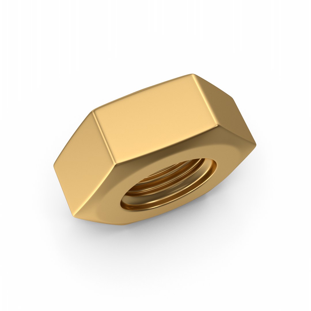 Gold Nut 3D - TurboSquid 2161604