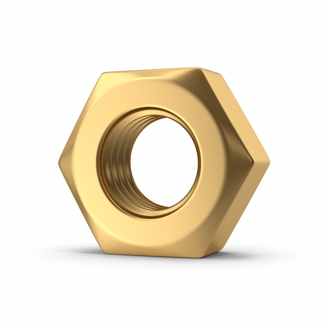 Gold Nut 3D - TurboSquid 2161604