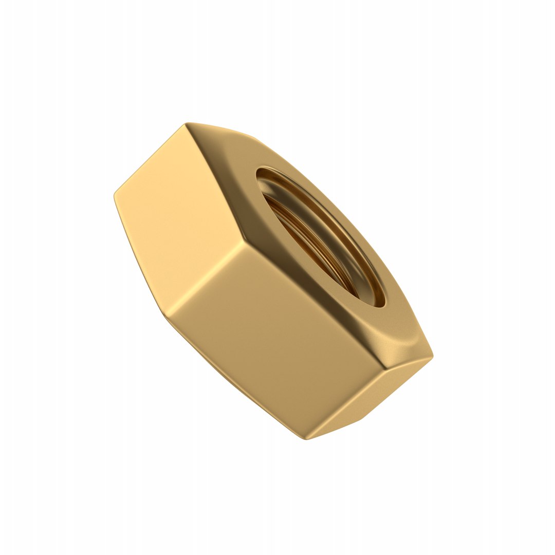 Gold Nut 3D - TurboSquid 2161604