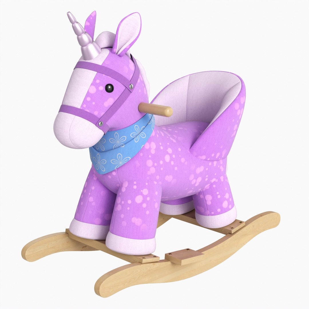 3D Baby Unicorn Rocking Chair 03 - TurboSquid 1824788