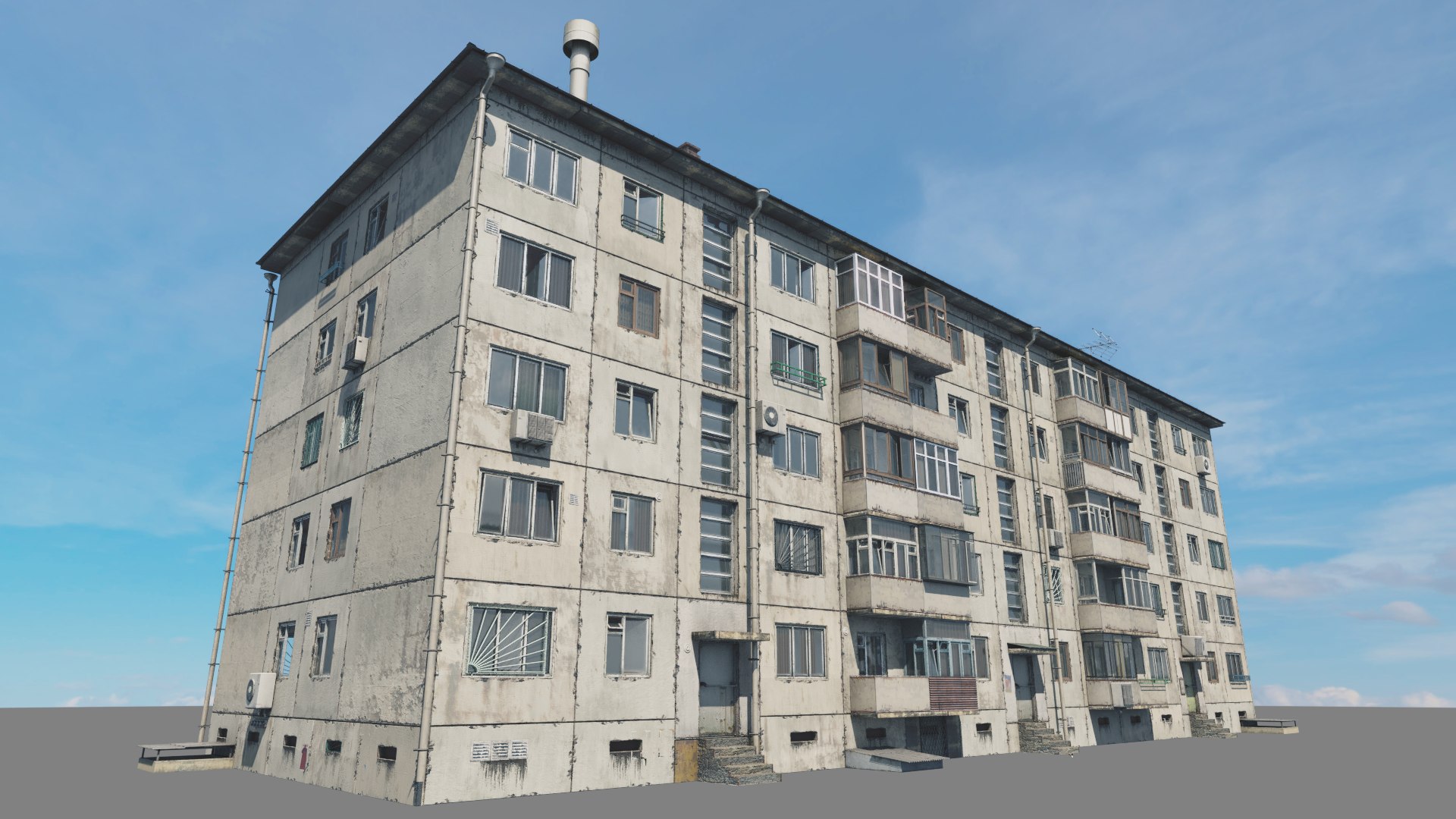 3D Khrushchyovka-1 1950s model - TurboSquid 1751632