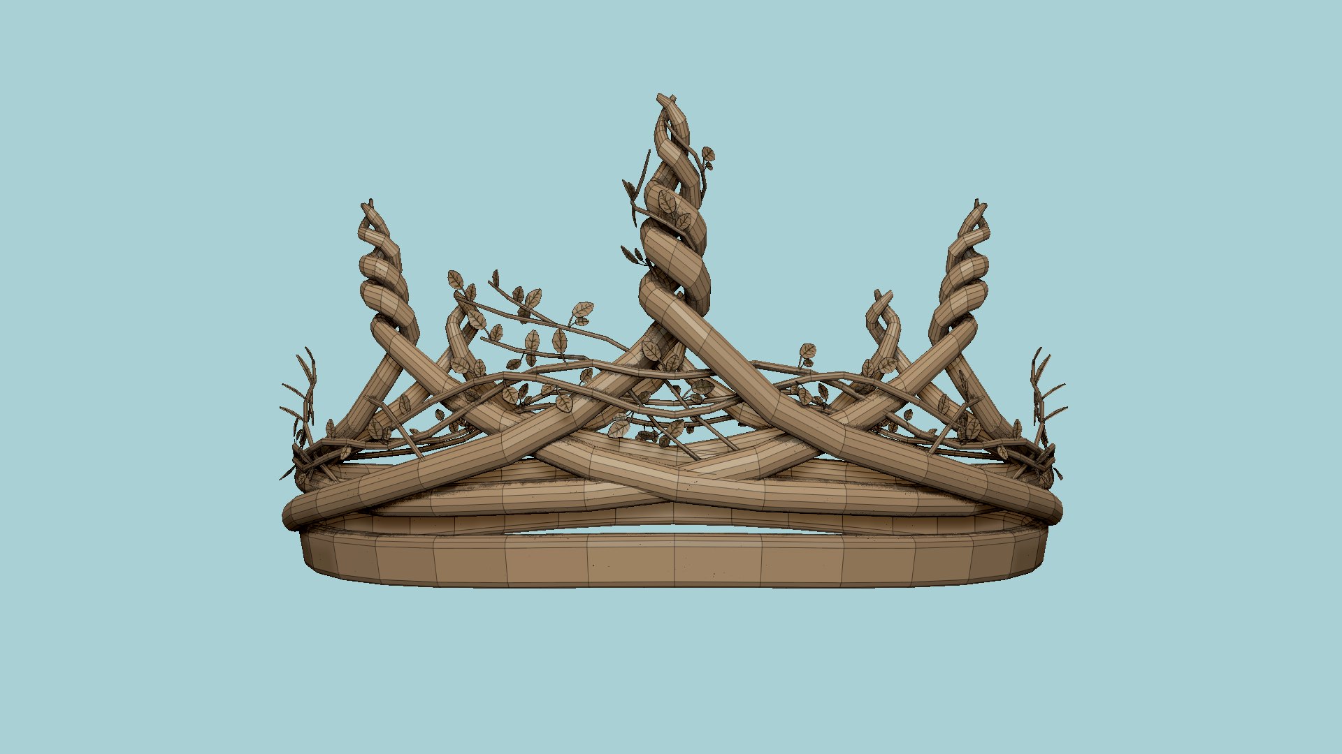 Nature Crown A03 Bronze - Fantasy Character Design 3D Model ...