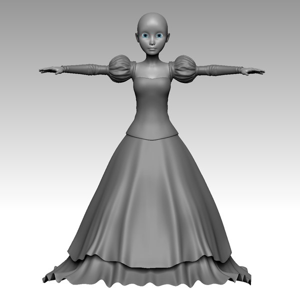 공주 벨라 마레이 리지드 캐릭터 3D 모델 - TurboSquid 809384