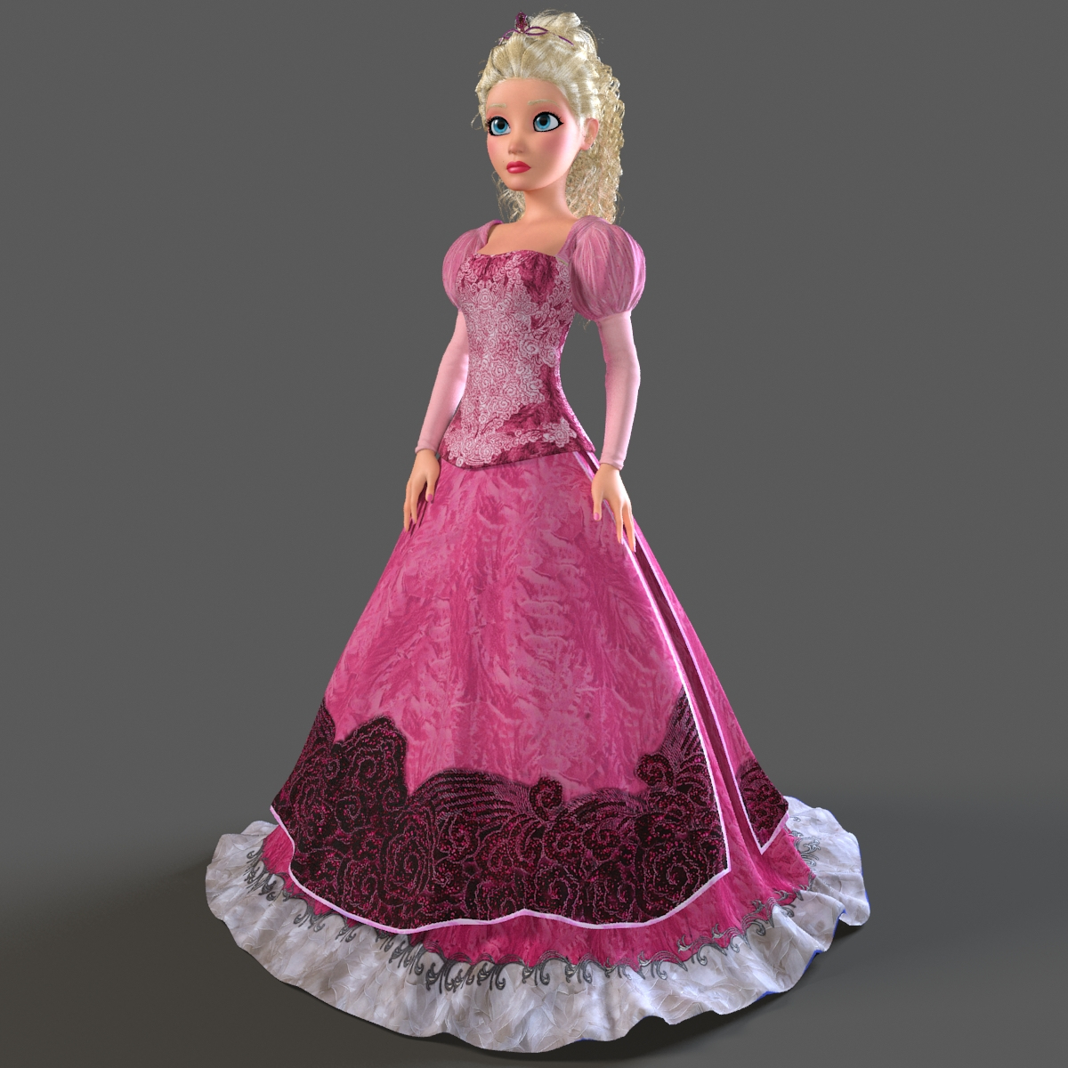 공주 벨라 마레이 리지드 캐릭터 3D 모델 - TurboSquid 809384