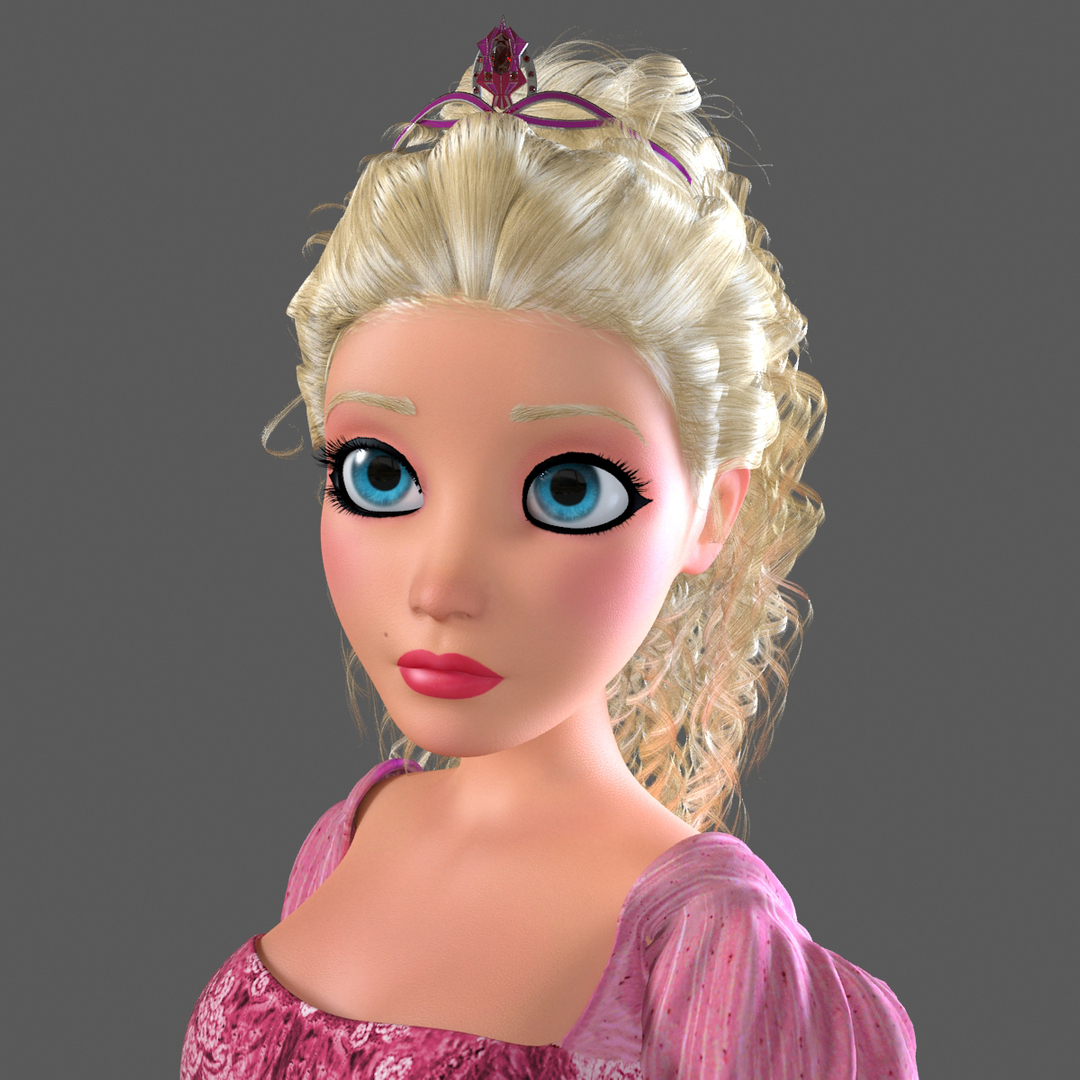 공주 벨라 마레이 리지드 캐릭터 3D 모델 - TurboSquid 809384