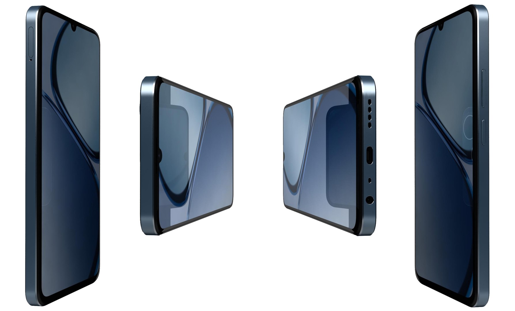 3D Realme C63 Leather Blue - TurboSquid 2240696