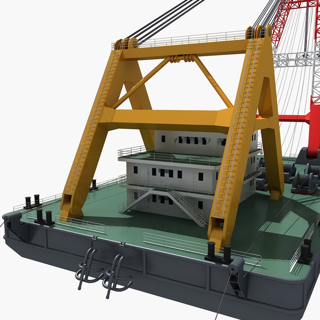 Floating Crane 2 3D Model - TurboSquid 1390580