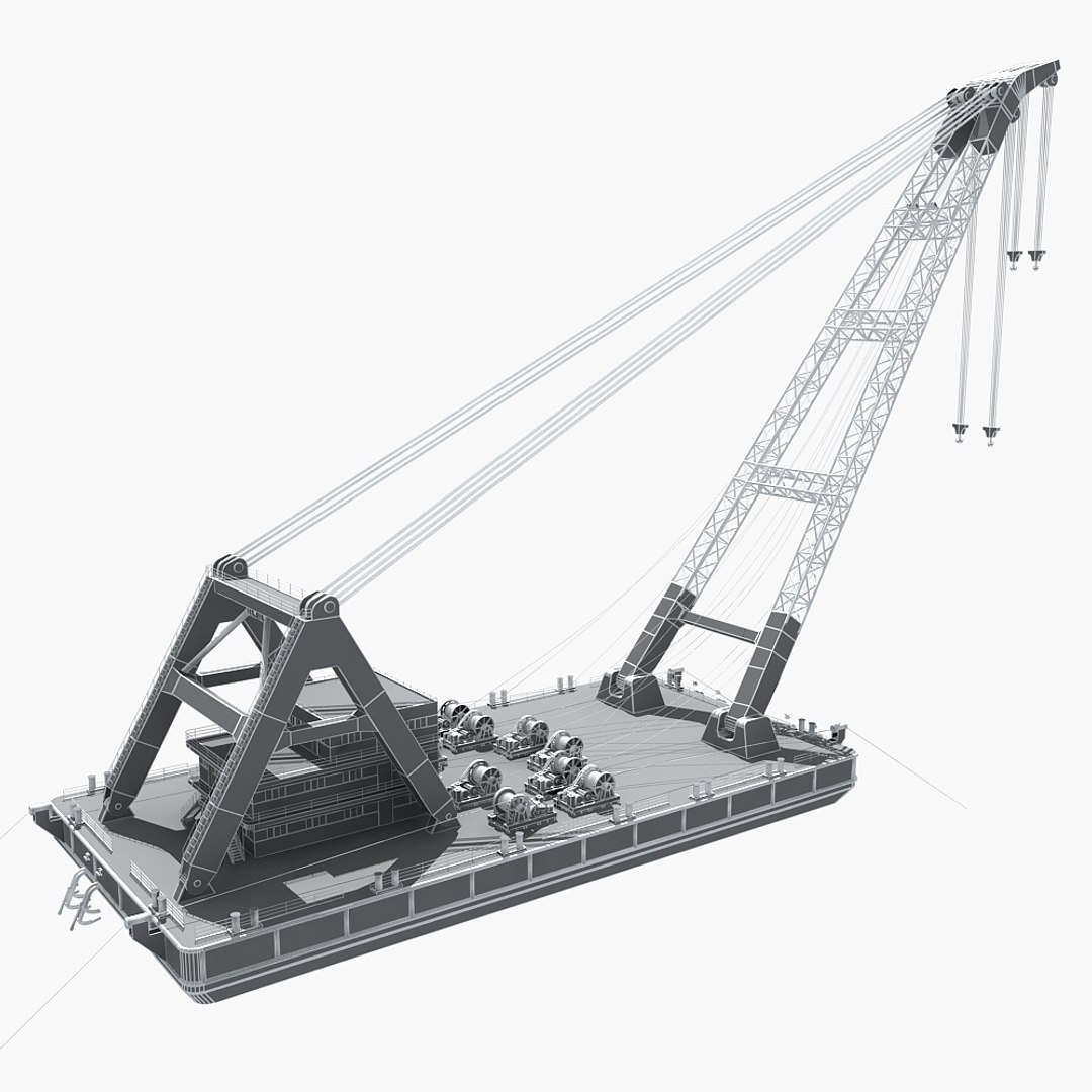 Floating Crane 2 3D Model - TurboSquid 1390580